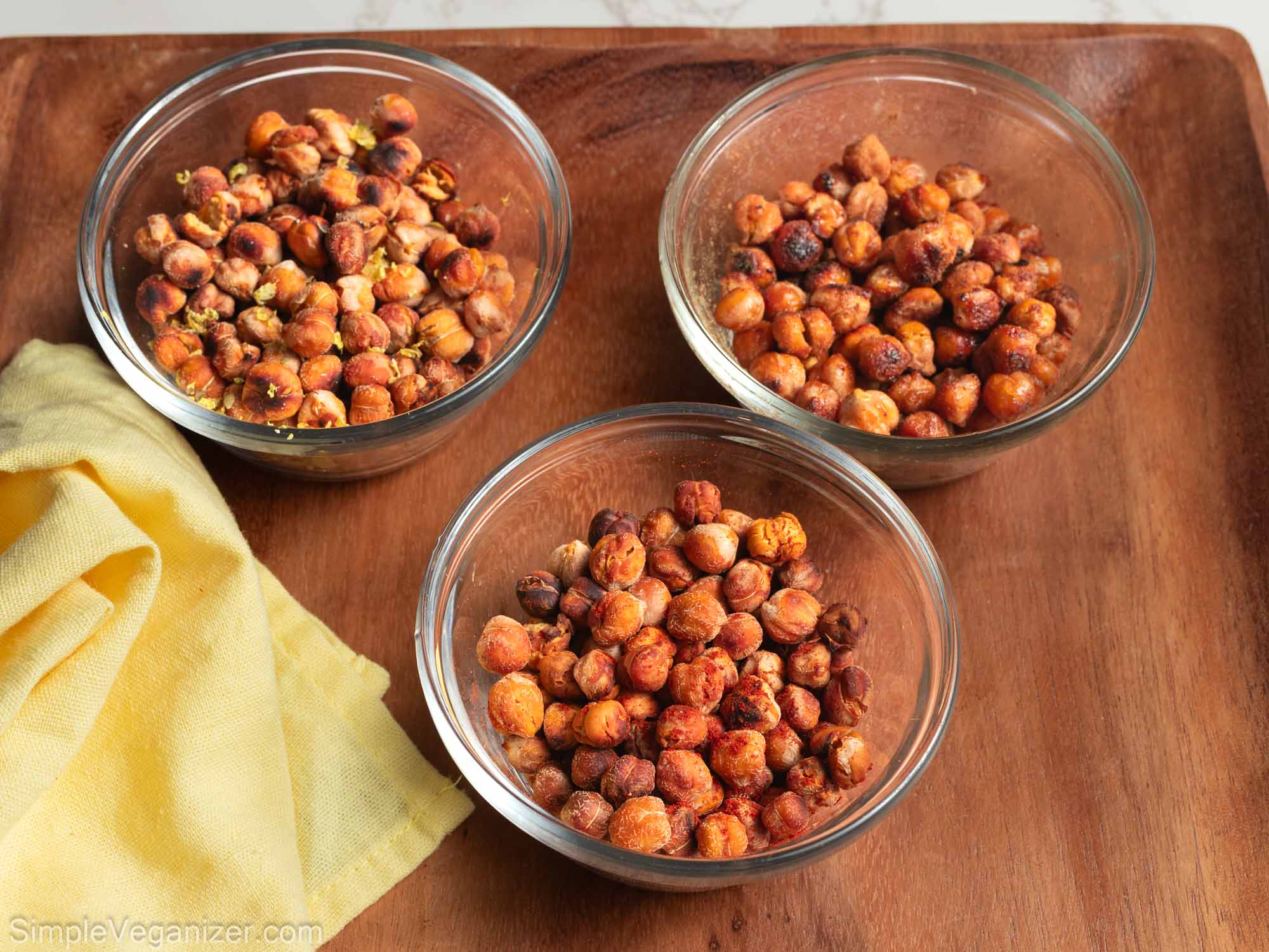 CRUNCHY OIL-FREE CHICKPEA SNACKS: 3 FLAVORS (VEGAN, ROASTED) - Simple ...
